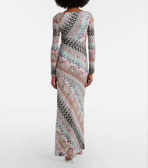 Missoni Zigzag Lamé Maxi Dress - Multicoloured