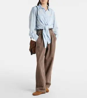 MARANT ETOILE Valiane Cotton Shirt - Blue