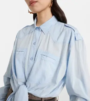 MARANT ETOILE Valiane Cotton Shirt - Blue