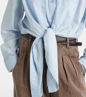 MARANT ETOILE Valiane Cotton Shirt - Blue