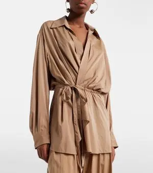 Isabel Marant Étoile Keren Gathered Wrap Top - Beige