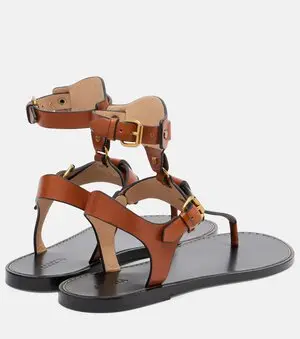 Isabel Marant Étoile Eveena Leather Thong Sandals - Brown