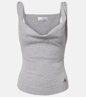 VIVIENNE WESTWOOD Anna Cotton-blend Jersey Tank Top - Grey