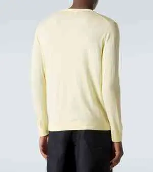 ALLUDE Virgin Wool Crewneck Sweater - Yellow