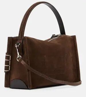 JW Anderson Small Suede Top-handle Bag - Brown