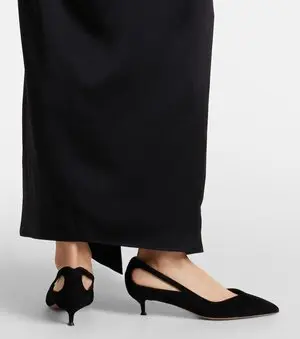 AQUAZZURA Suede Sheeva 30 Pumps - Black
