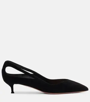 AQUAZZURA Suede Sheeva 30 Pumps - Black
