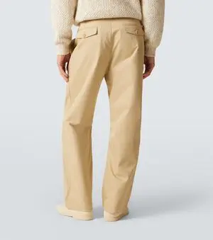 Loro Piana Fuji Cotton Twill Straight Pants
