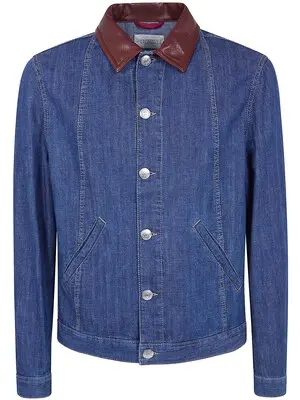 Brunello Cucinelli Denim Bomber Jacket - Blue