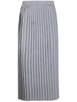 MAISON MARGIELA Printed Pleated Midi Skirt