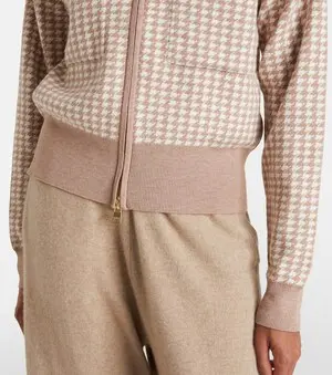 Varley Houndstooth Jacquard Jacket - Beige