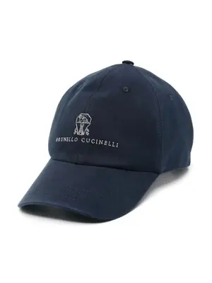 Brunello Cucinelli Logo Baseball Cap - Blue