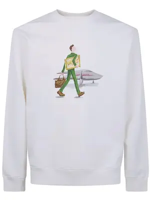 Drole De Monsieur L'homme Au Tableau" Sweatshirt - White