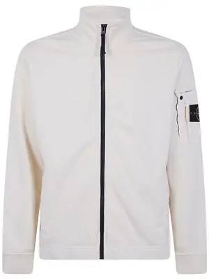 Stone Island Zip-up Cardigan - White