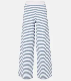 Max Mara Fingere Striped Wide-leg Pants