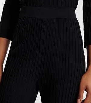 Max Mara Bello Ribbed-knit Flared Pants
