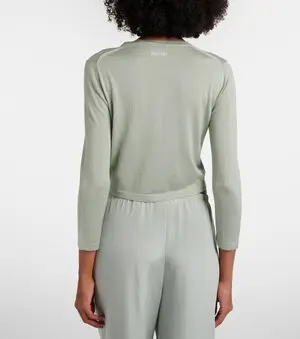 Max Mara Faretra Silk And Cashmere Cardigan - Green