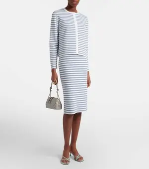 Max Mara Master Striped Cardigan - White