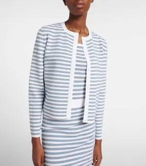 Max Mara Master Striped Cardigan - White