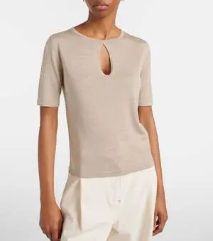Max Mara Valido Silk And Cashmere Top