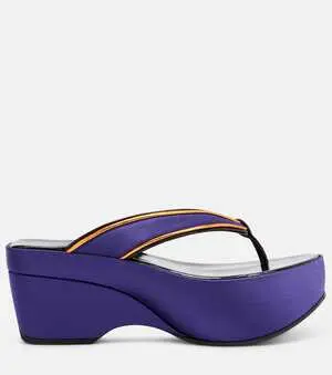 Dries Van Noten Satin Thong Sandals
