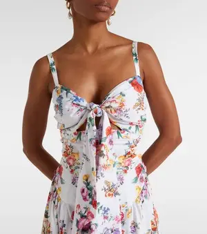 Camilla Floral Cotton-blend Midi Dress