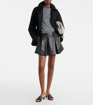 Loewe Petal Anagram Leather Mules - Black