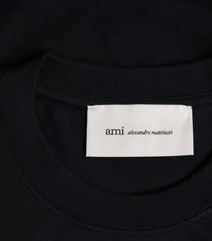 AMI Paris Organic Cotton De Coeur T-shirt - Black