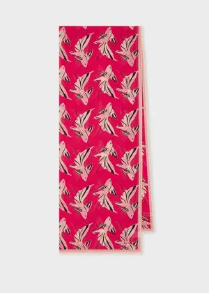 Paul Smith Bright 'le Peche Fish' Cotton Scarf