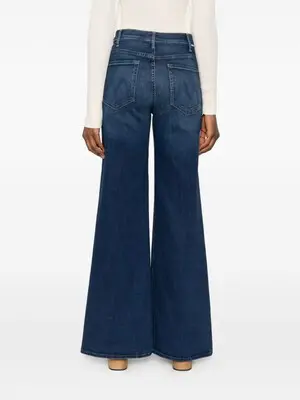 MOTHER The Hustler Roller Sneak Denim Jeans - Blue