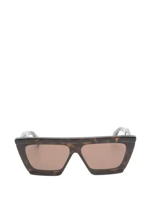 Alaïa Geometric Frame Sunglasses - Brown