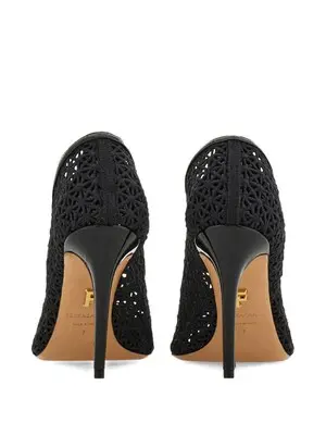 FERRAGAMO Macramé Pumps - Black