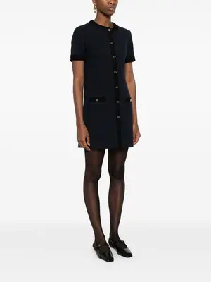 Gucci Wool Tweed Dress - Blue