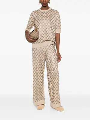 Gucci Gg Wool Crewneck Sweater - Beige