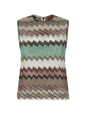 Missoni Zig Zag Tank Top - White