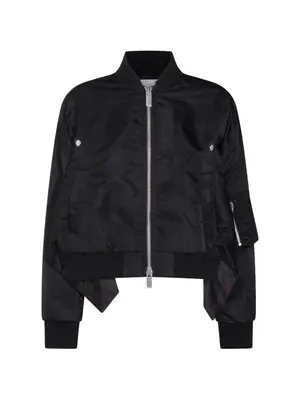Sacai Nylon Bomber Jacket - Black