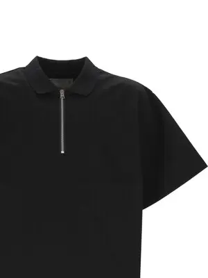 Sacai Cotton Polo Shirt - Black