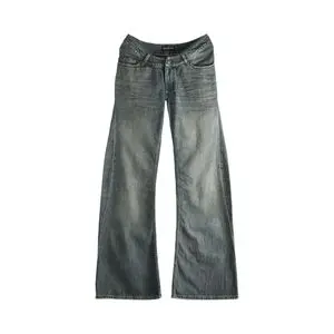 Balenciaga Curved Waist Pants - Blue