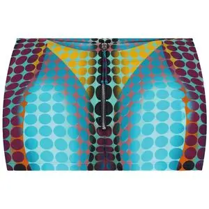 JEAN PAUL GAULTIER Mini Skirt With Zip Closure - Blue