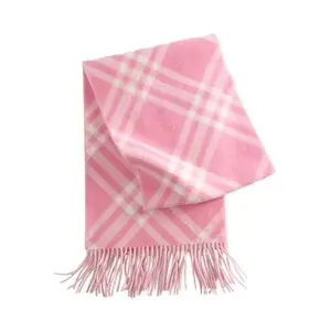 Burberry Mu Check Cashmere Scarf 'sugar - Pink