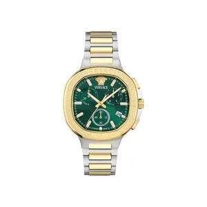 Versace V Chrono Square Bracelet Watch - Gold