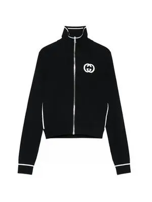 Gucci Logo-intarsia Zip Cardigan
