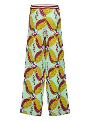PAULA Floral-jacquard Trousers