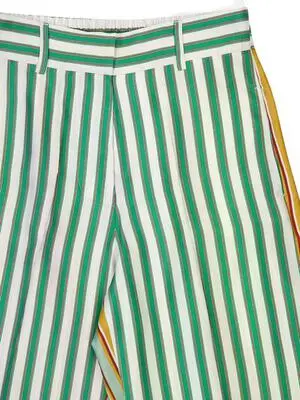 PAULA Striped Silk Twill Trousers