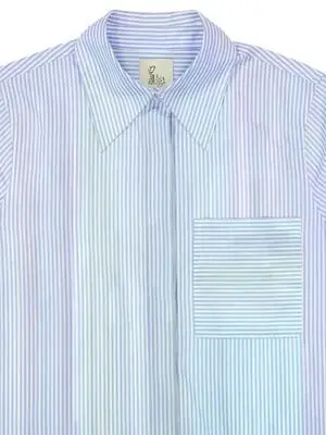 PAULA Striped-pattern Shirt Dress