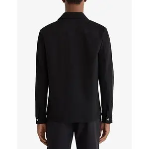 REISS Ascend Long-sleeved Stretch-woven Shirt - Black