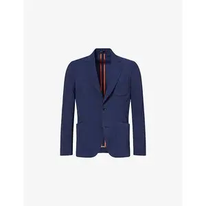 Paul Smith Textured Notch-lapels Stretch-wool Blazer