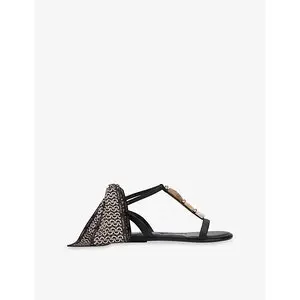 Carvela Sorrento Gem Faux-leather Sandals - Black