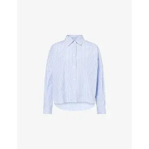 Max Mara Oversized Stripe-pattern Cotton Shirt
