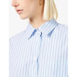 Max Mara Oversized Stripe-pattern Cotton Shirt